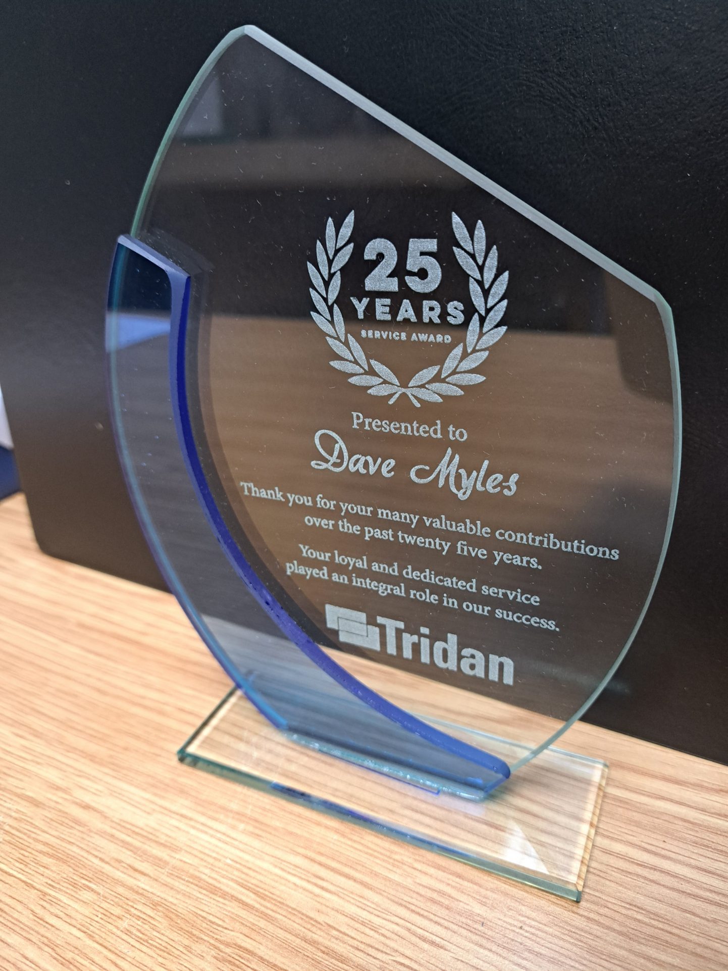25 Years Service Award - Tridan Engineering